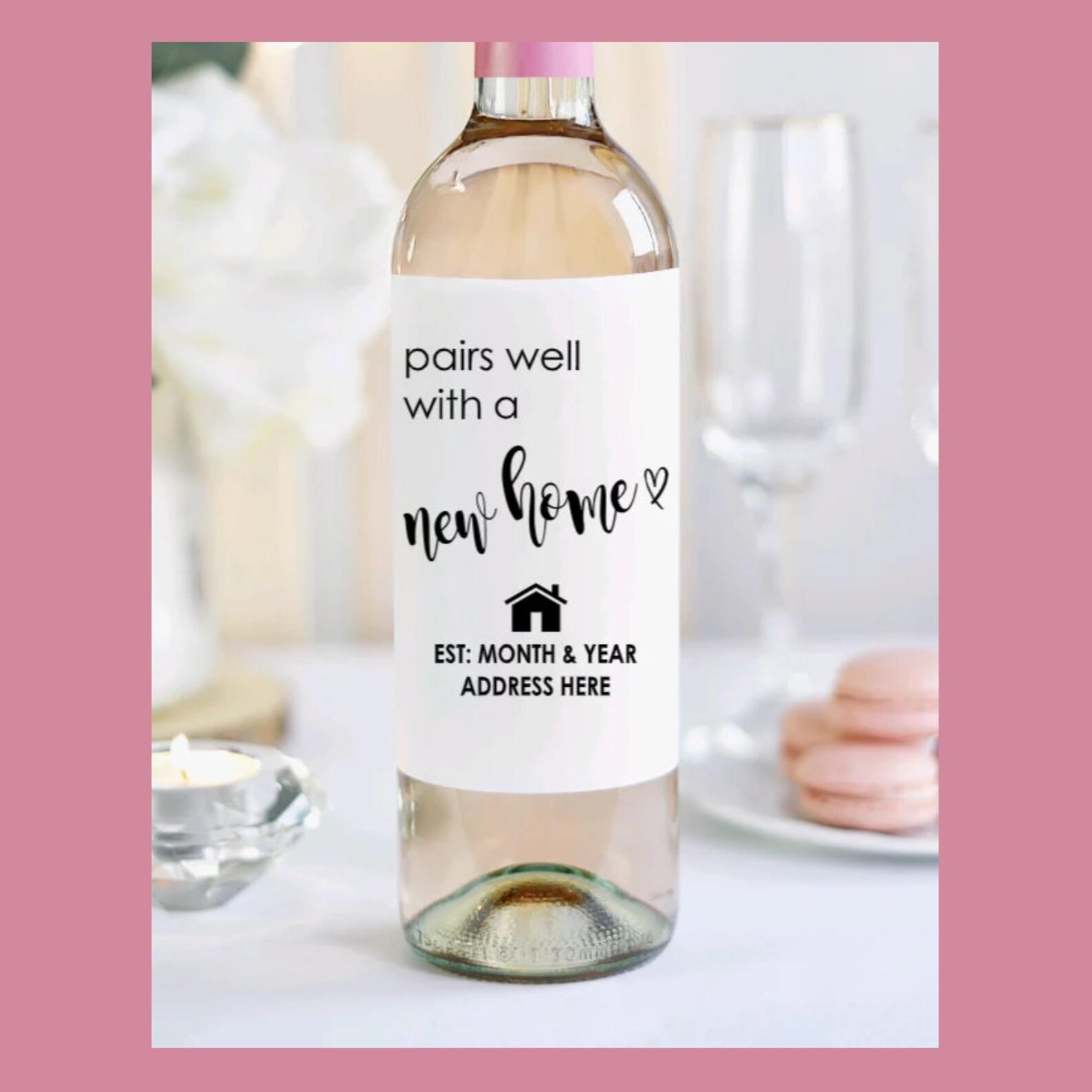 New Home Wine Label Housewarming Gift New Home Gift House Wine New ...