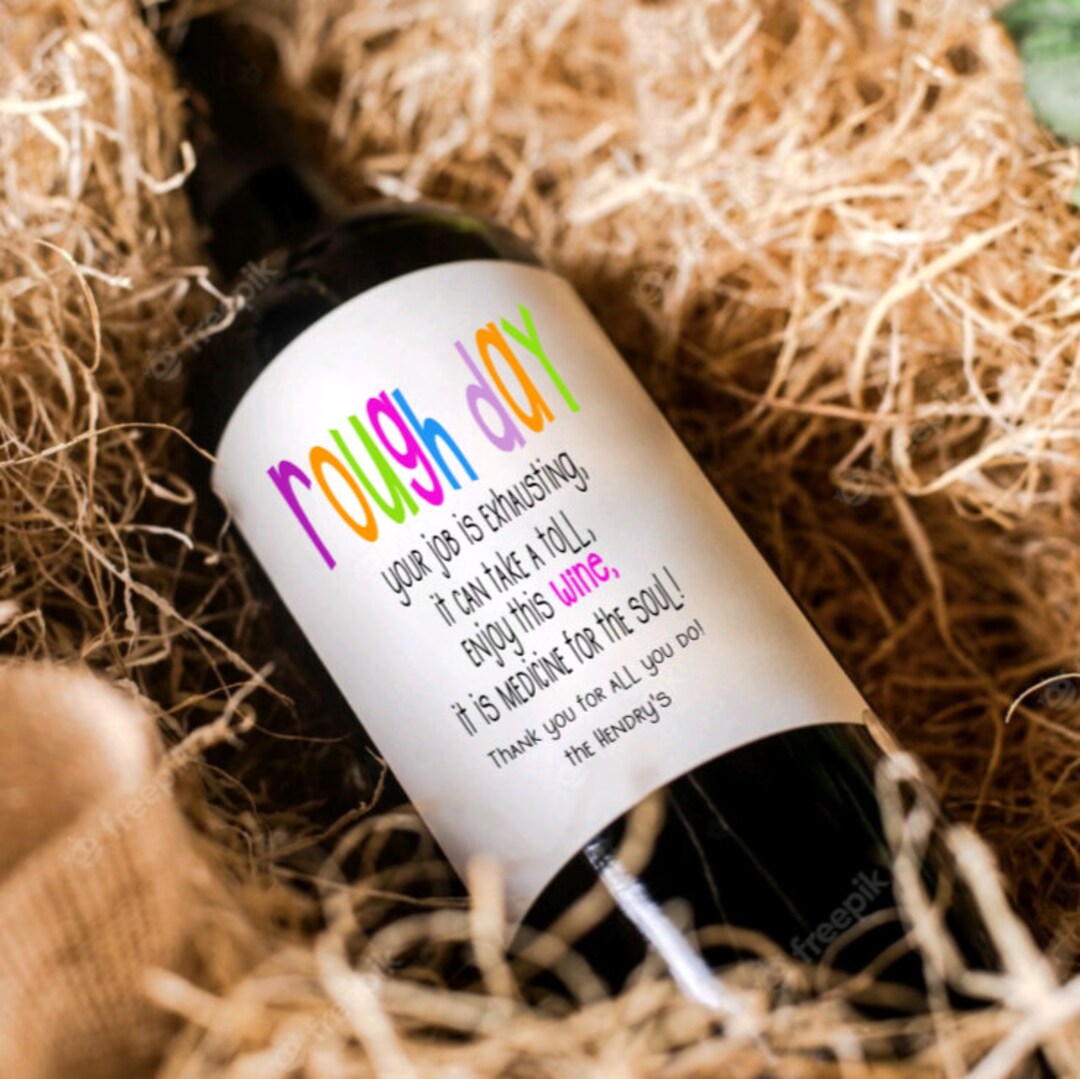 Teacher Wine Label Teacher Appreciation Gift Teacher Gift Child Care ...