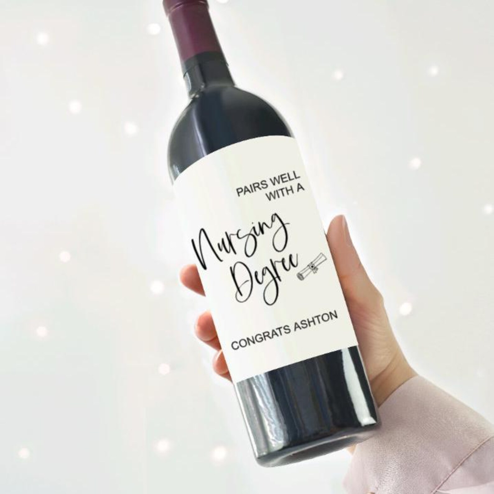 Nursing Milestone Wine Labels Registered Nurse Gift Basket Graduation ...