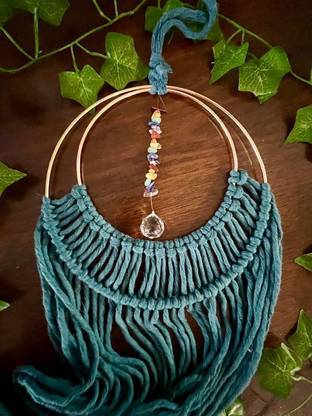 Macrame Chakra Suncatcher Large - Etsy