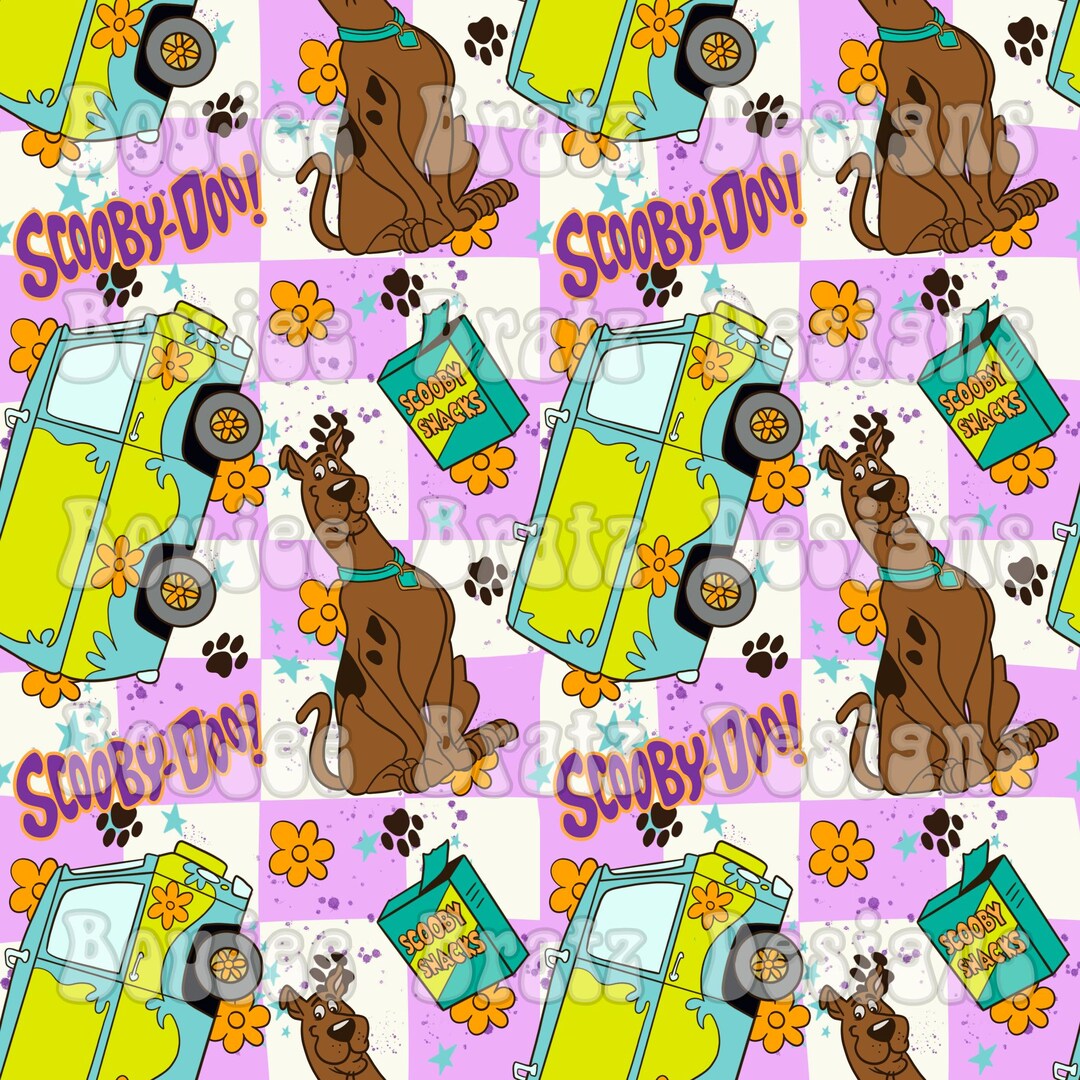 Checkered Dog Cartoon Seamless File || Custom Fabric Printing ...