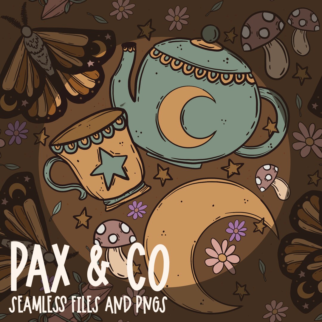 Cottagecore Tea Party Seamless File || Custom Fabric Printing ...