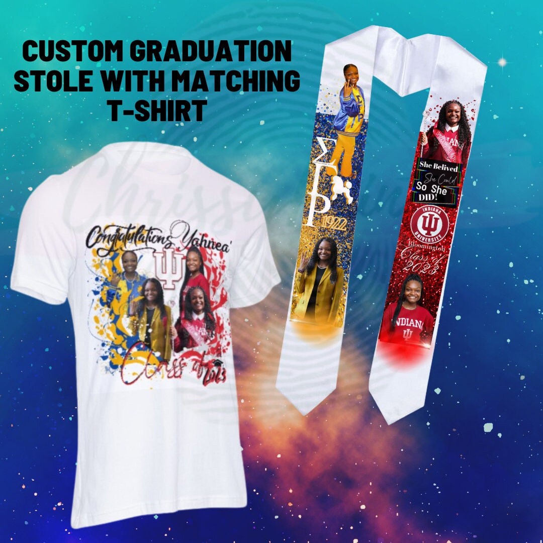 Custom Graduation Stole and T-shirt - Etsy