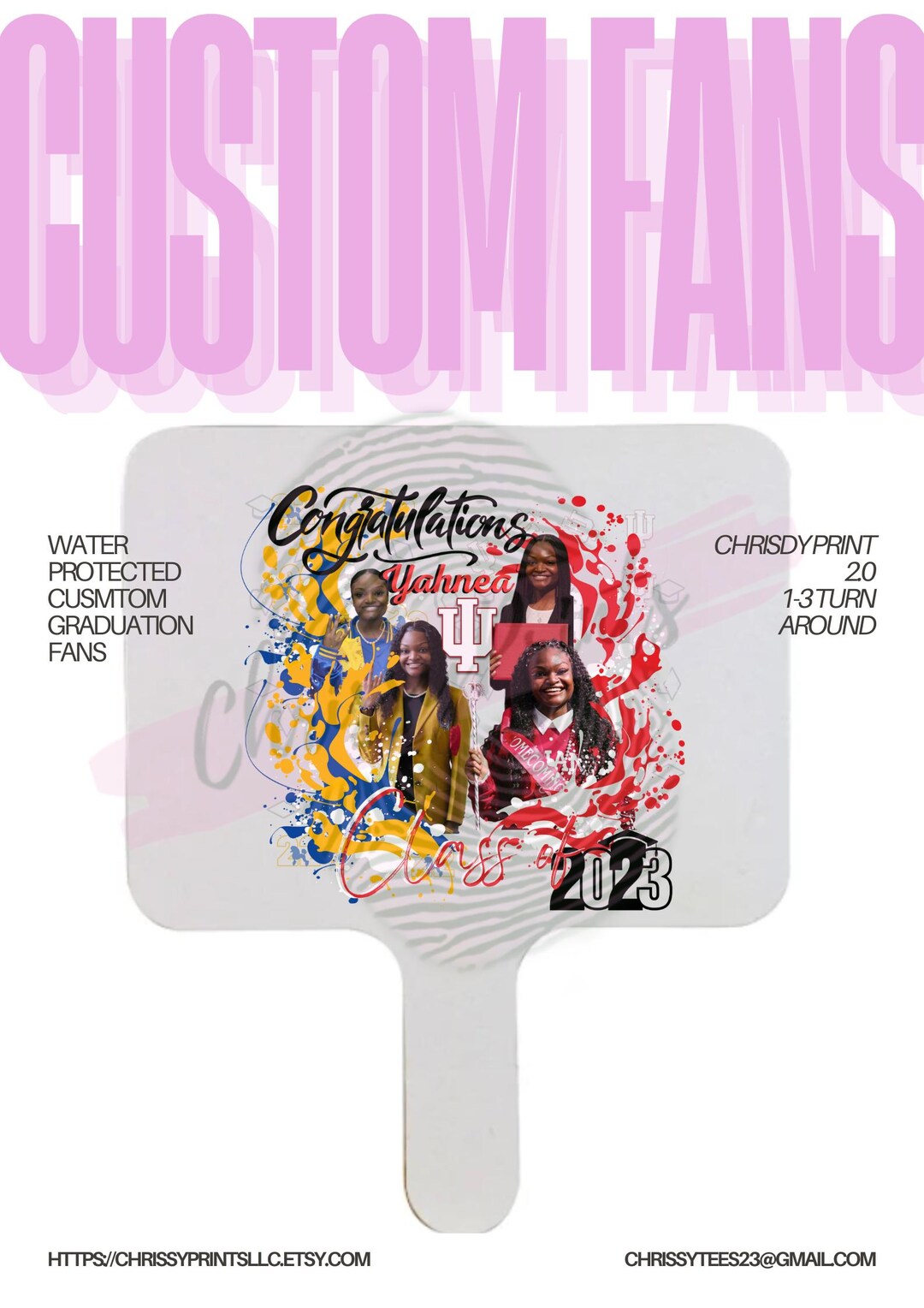 Custom Dry Erase Board Graduation Fans - Etsy