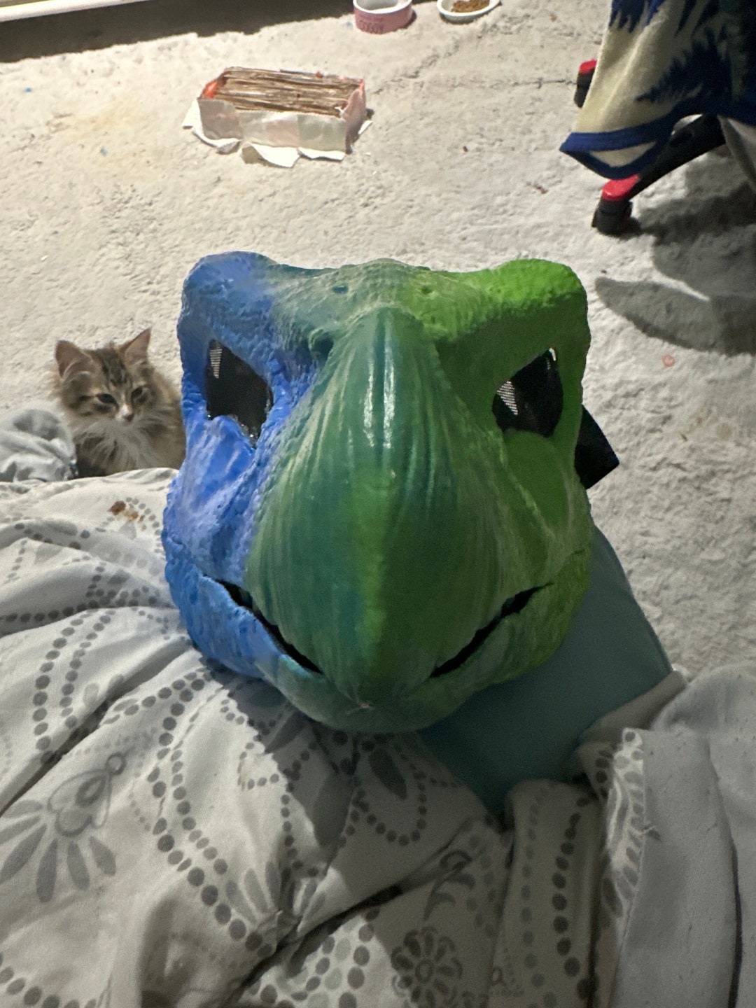 Premade Dino Mask Green-blue Gradient - Etsy