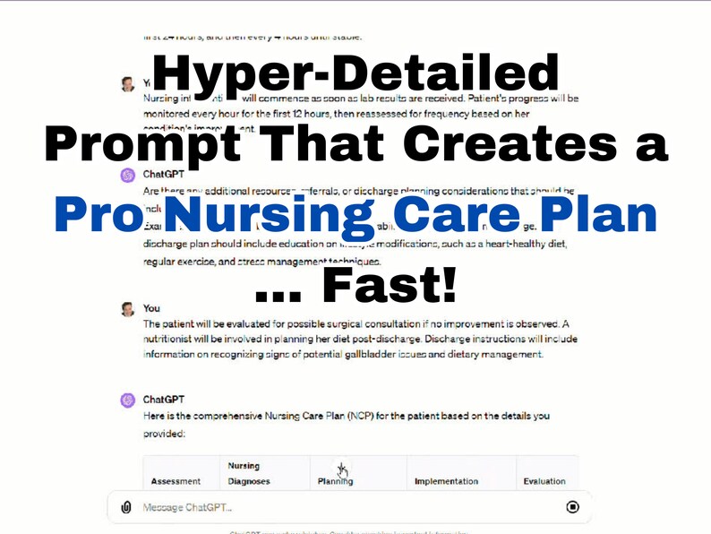 Nursing Care Plan Generator for Chat GPT 4.0 & Claude AI | Ai-assisted ...