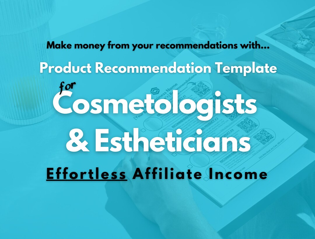 Cosmetologists/ Estheticians Affiliate Product Recommendations Template ...