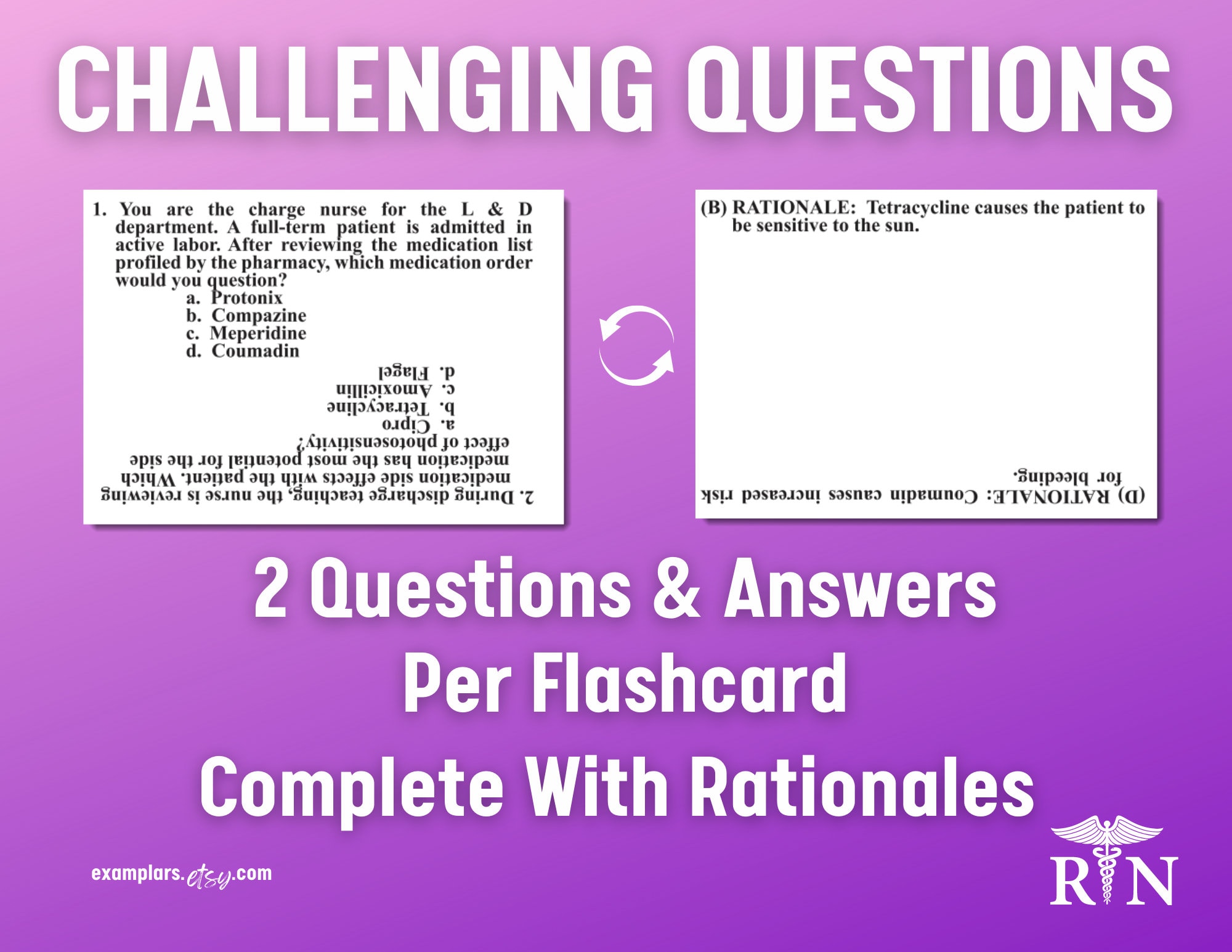 NCLEX Flash Cards Prep and Study Plan | 300 Q&A + 4 Cheat Sheets > Head ...