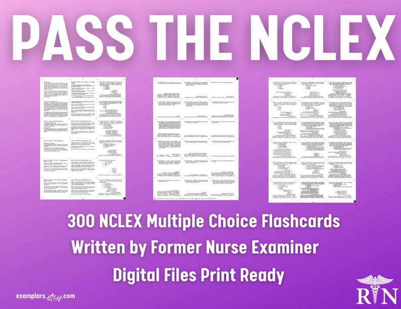 NCLEX Flashcards Study Plan | Digital | Print Ready | Former Nurse ...