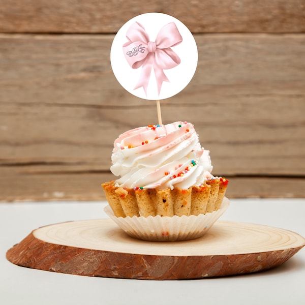 Bow Cupcake Toppers - Etsy
