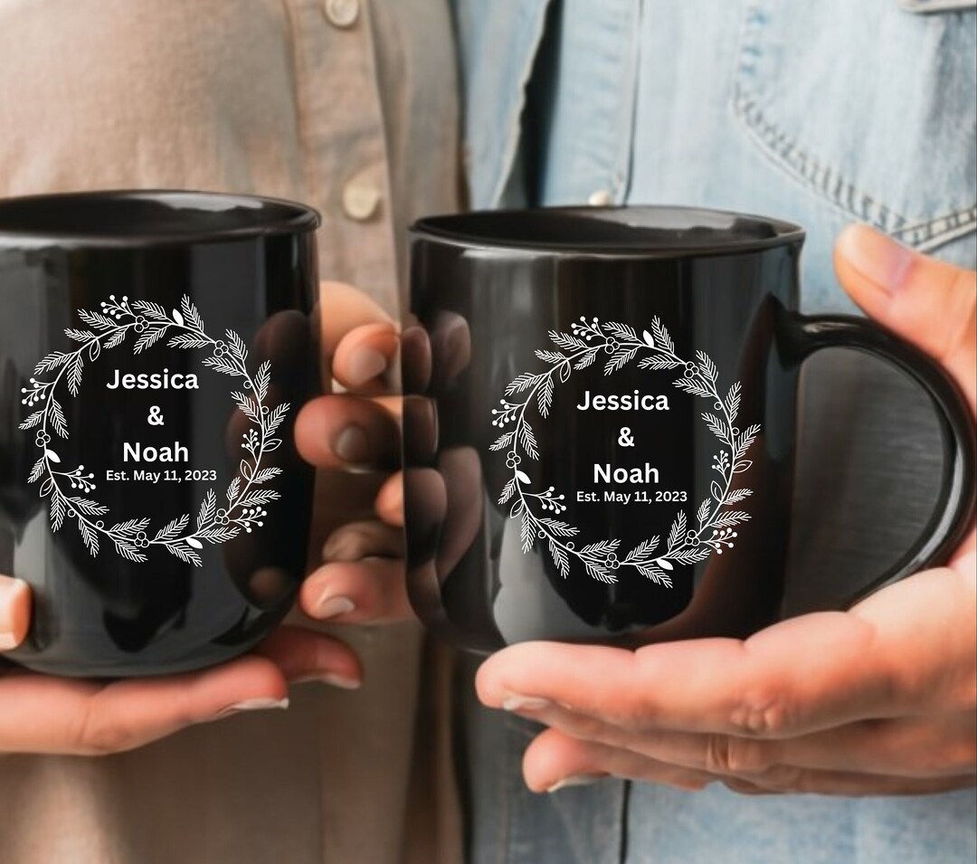 Custom Couples Names Gift Mug 15oz-married Couples Anniversary Date ...