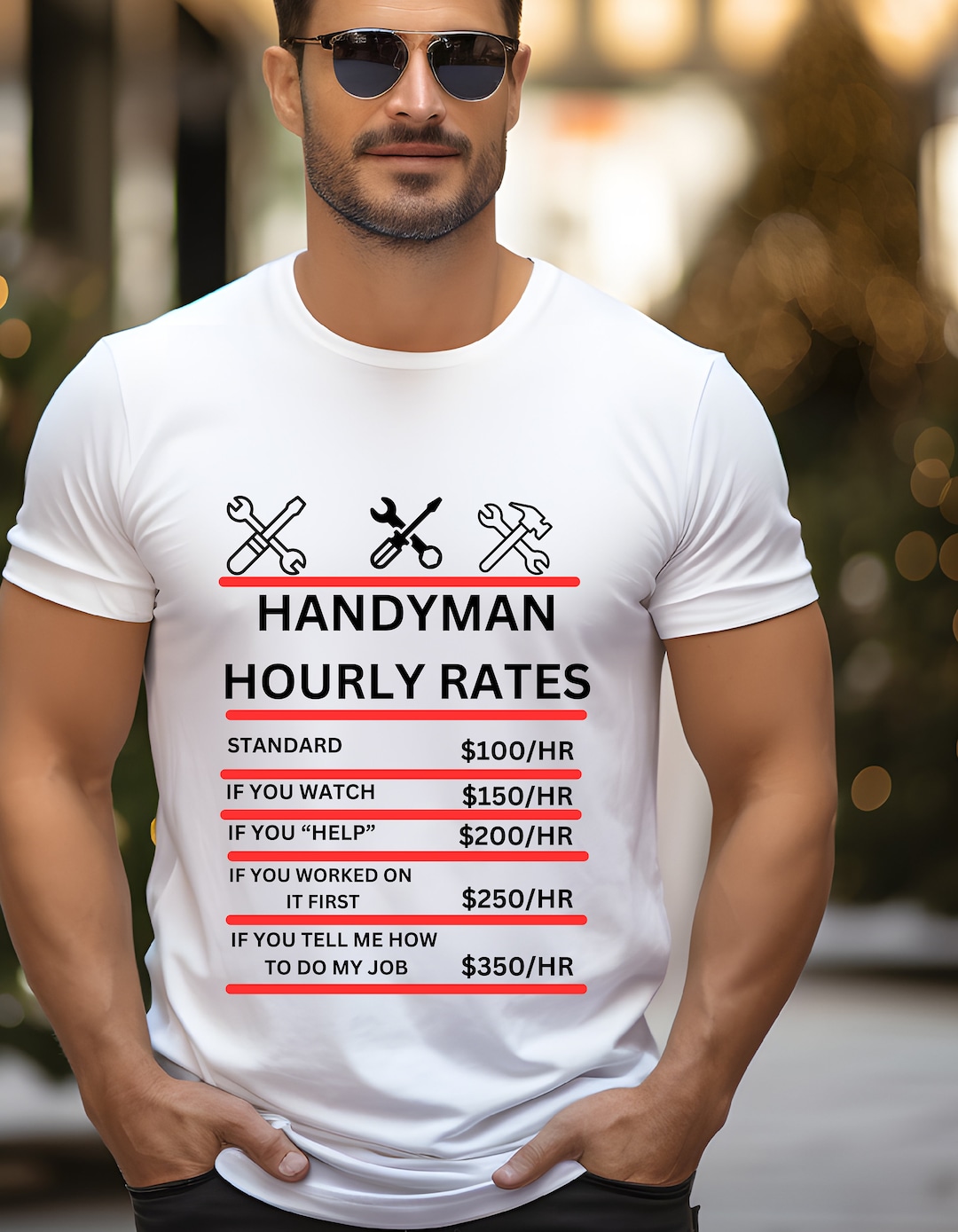 Funny Men's Shirt, Handyman Janitor Mr Fix It, Contractor, Plumber ...