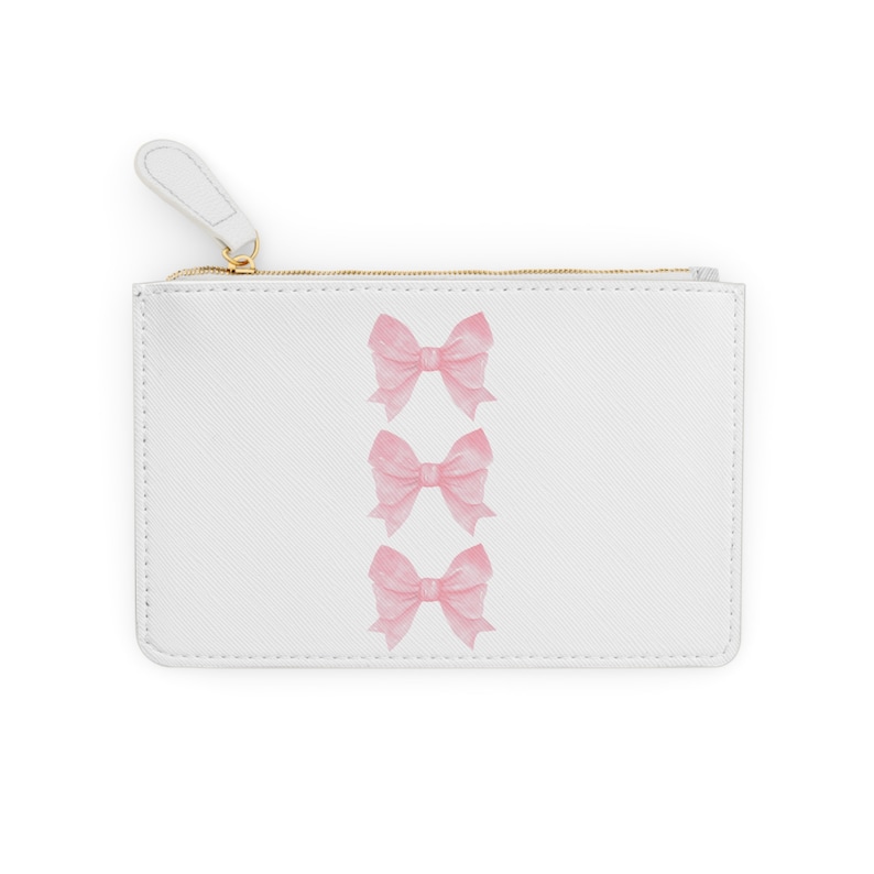 Pink Bow Coquette Preppy Design Gift for Her Gift for Student Make up ...