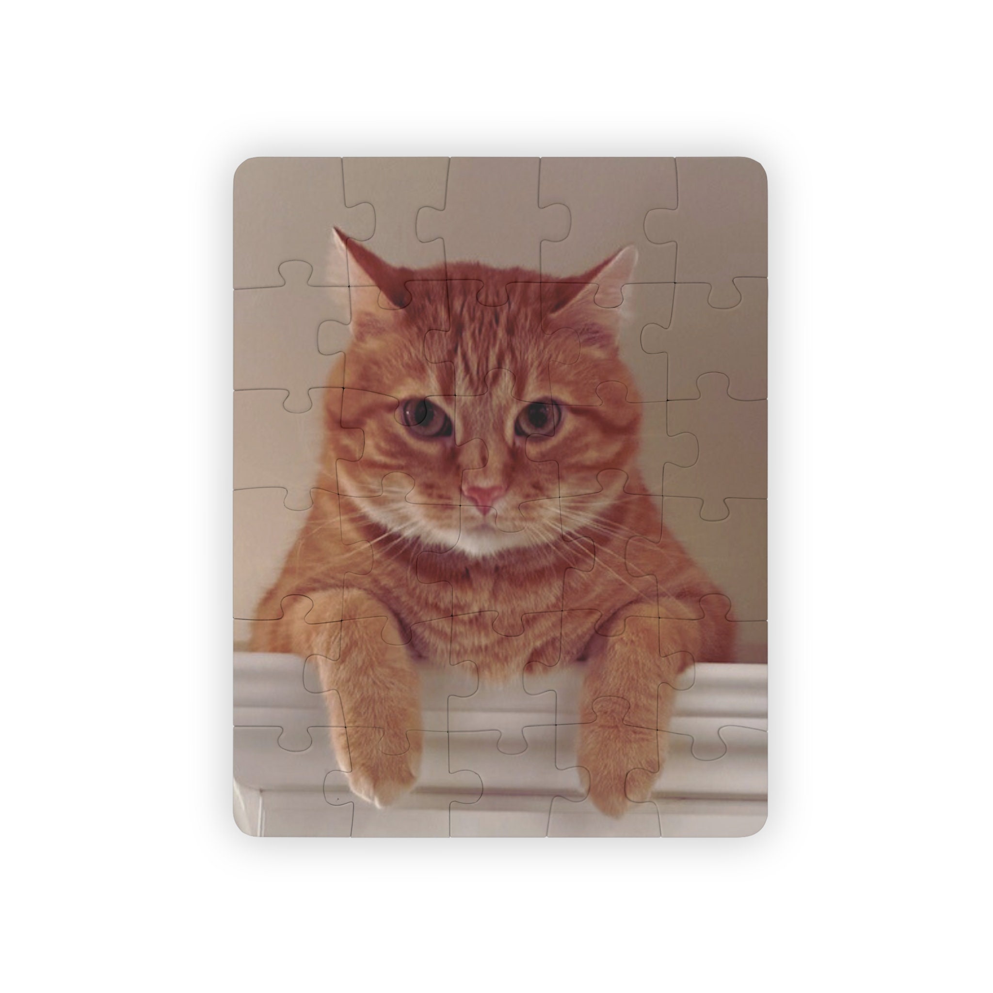 Cat Lover Puzzle, Easy and Cute Orange Tabby Cat Kids' Puzzle ...