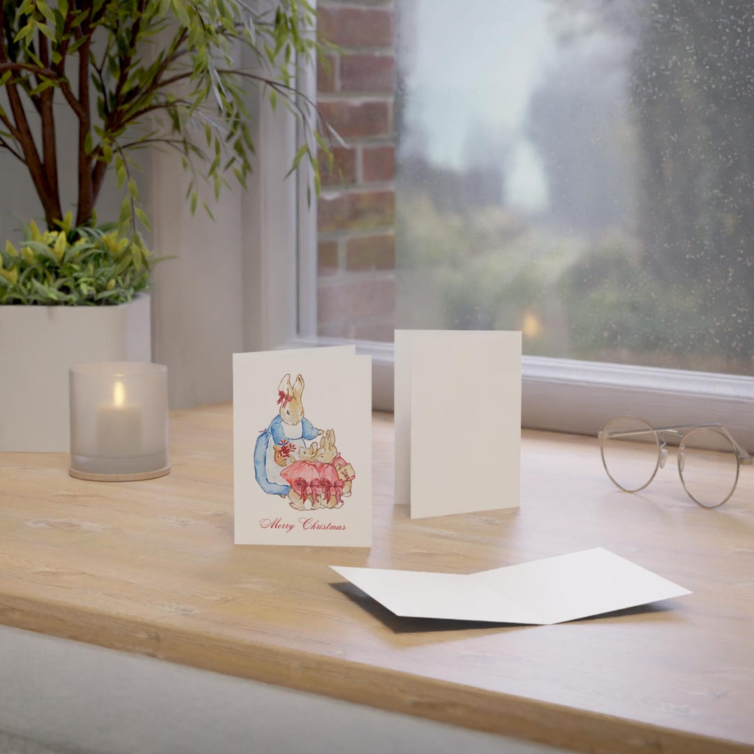 Peter Rabbit Beatrix Potter Mama & Flopsy Holiday Christmas Greeting ...