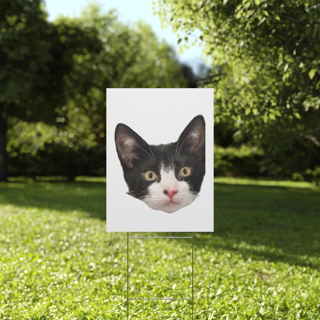 Cat Favorite Pet Large Sign Head New Pet Sign Yard Garden Sign - Etsy