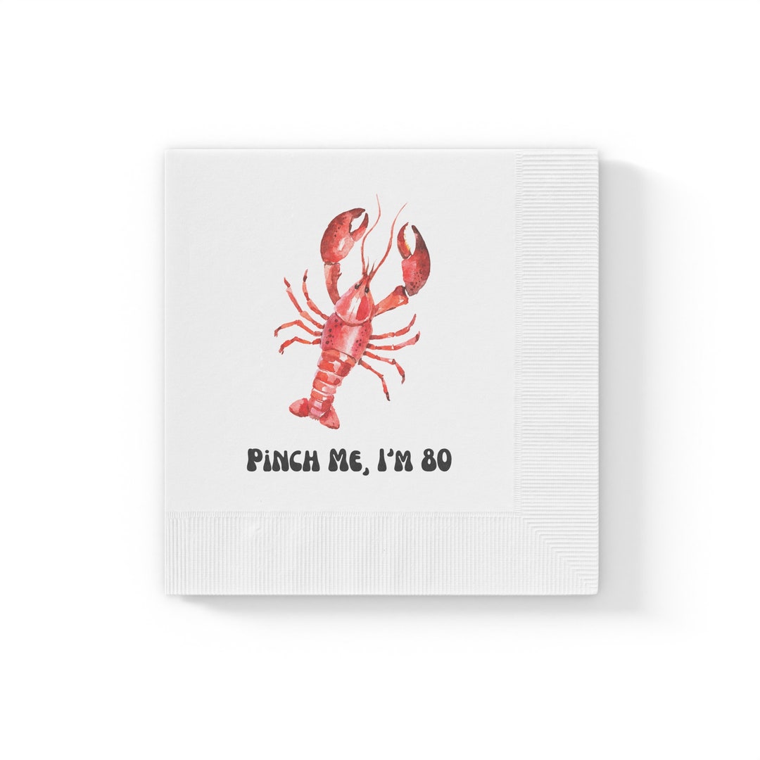 Lobster Happy Birthday Pinch Me I'm Custom Age, Name Can Be Added Too ...