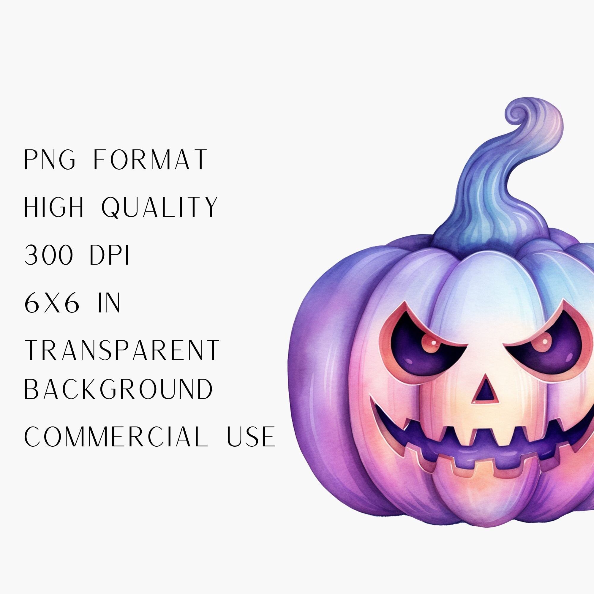 Watercolor Pastel Pumpkins PNG Clip Art Digital Paper Craft - Etsy