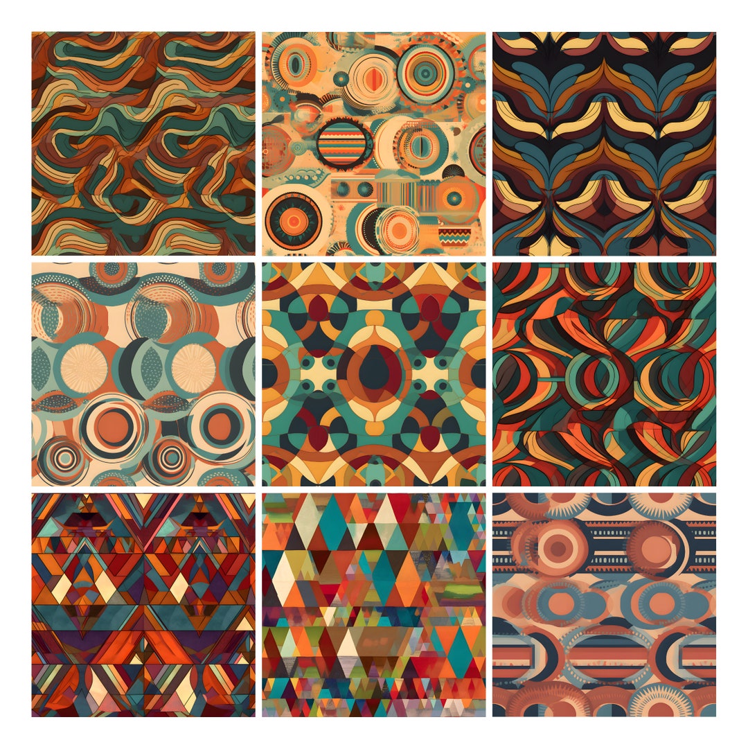 Southwest Color Patterns, Cubist Triangles, Gosper Curves, Circles ...