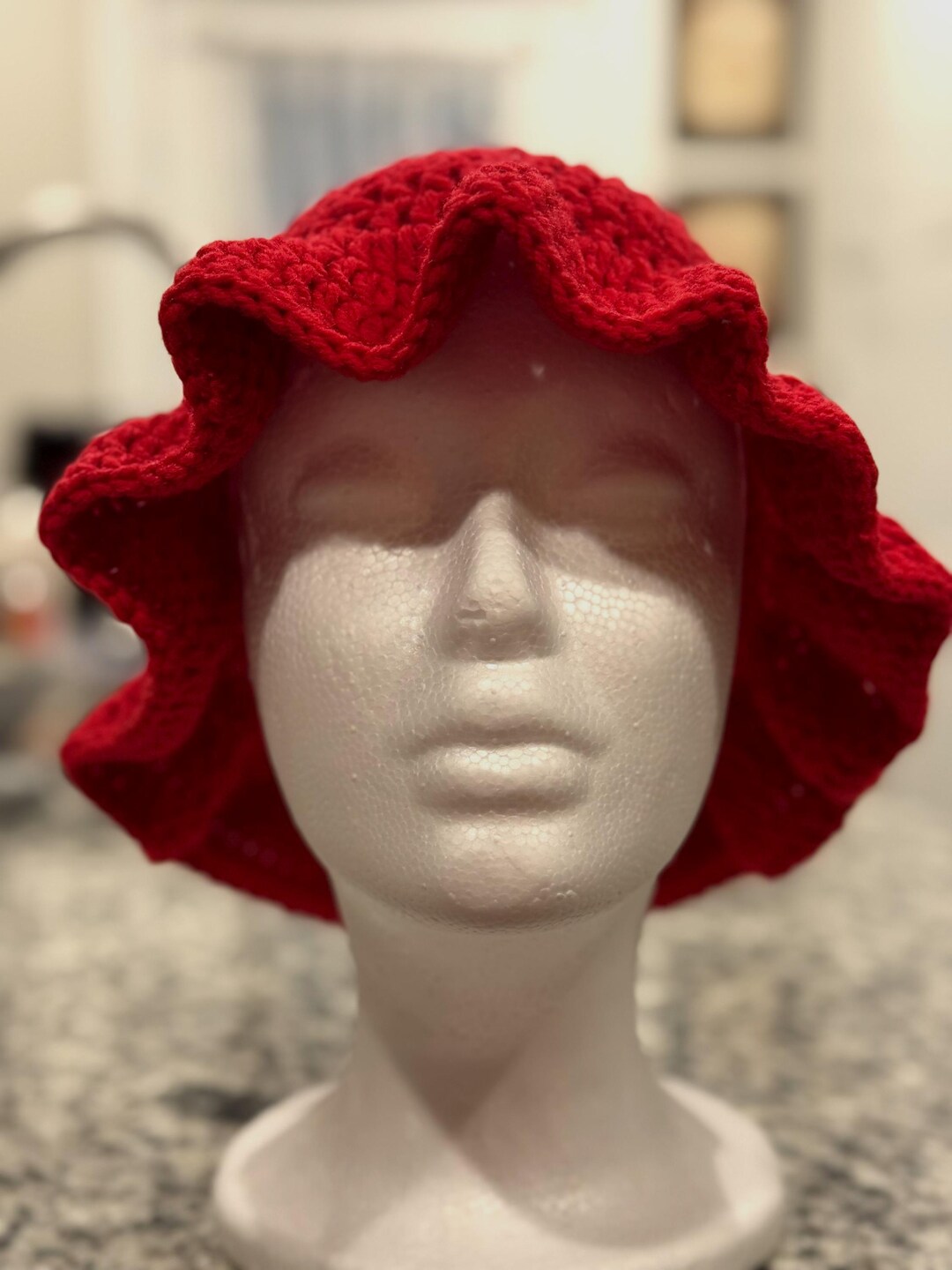 Small Adult Wavy Bucket Crochet Hat - Etsy