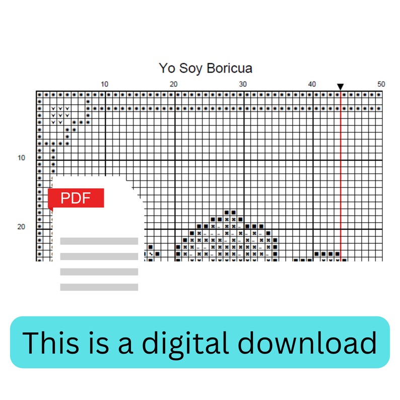 Puerto Rican Symbols Cross Stitch Pattern: Boricua Art Coquí (PDF ...