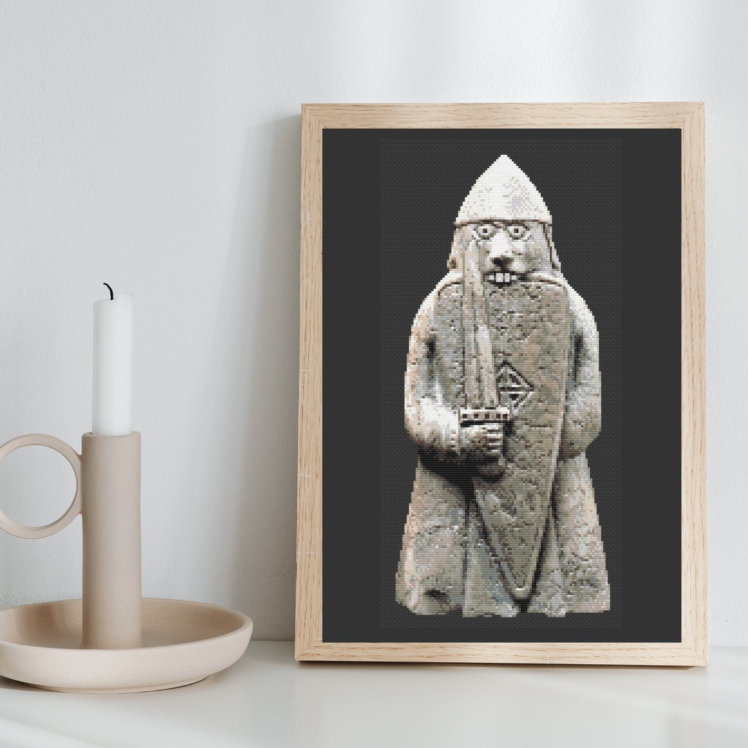 Lewis Chessmen Berserker Cross Stitch Pattern Instant PDF - Etsy
