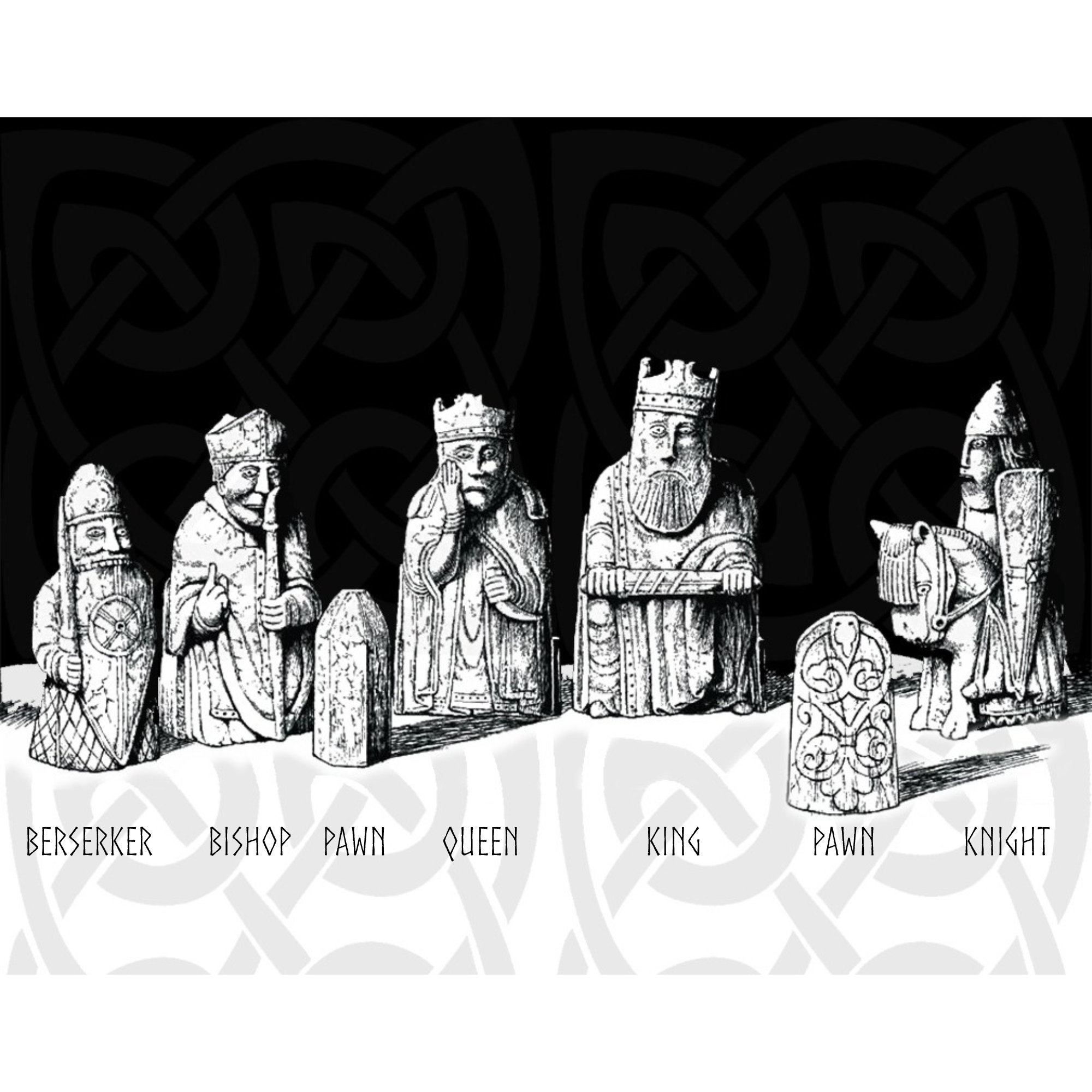 Lewis Chessmen Berserker Cross Stitch Pattern: Norse Warrior (PDF ...