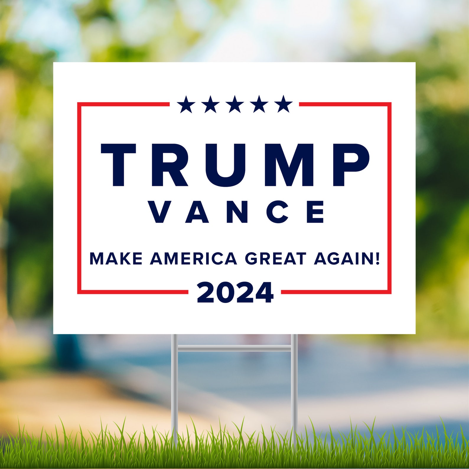 Trump Vance 2024 Yard Sign, Trump Vance Lawn Sign, Trump JD Vance 2024 ...