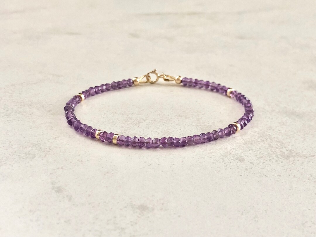 AAA Amethyst Bracelet | February Birthstone Jewelry, AAA Purple ...