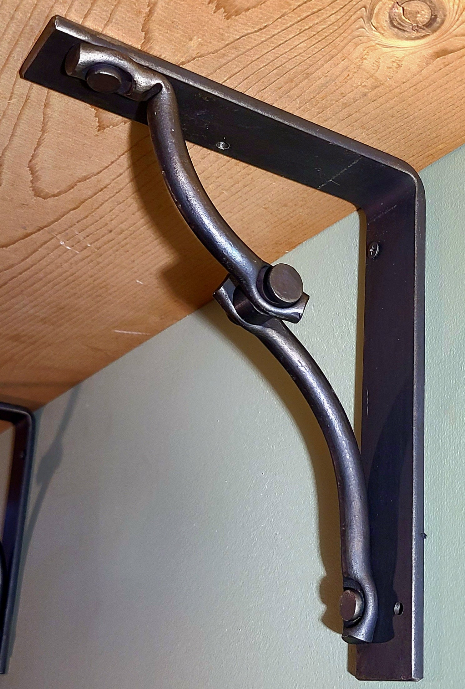 Shelf Bracket Forged Modern Industrial - Etsy
