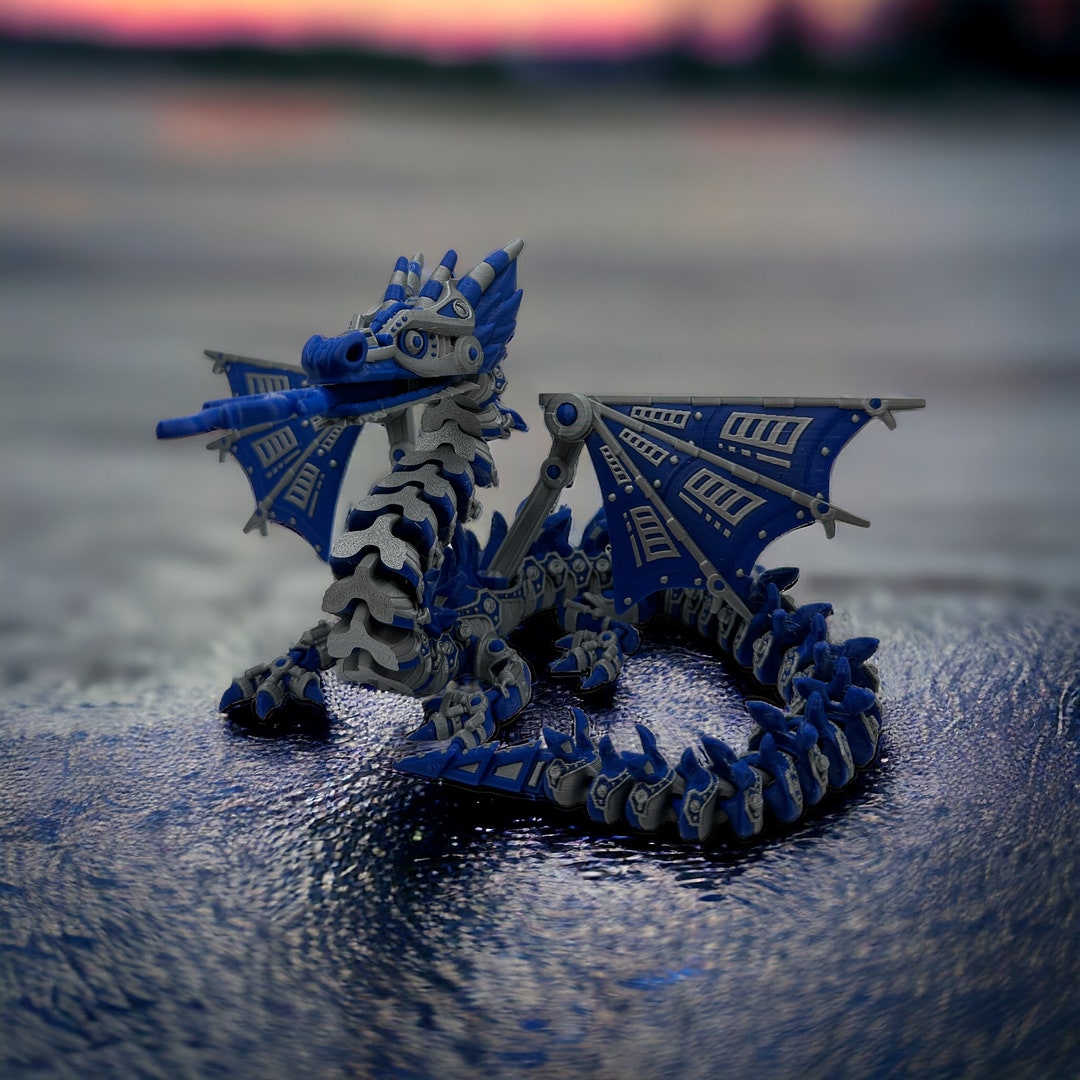 Articulated Mech Dragon 3D Printed Sensory Fidget Toy for Imaginative ...