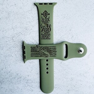 Fishing Engraved Apple Watch Band: Gift for Fishermen - Etsy