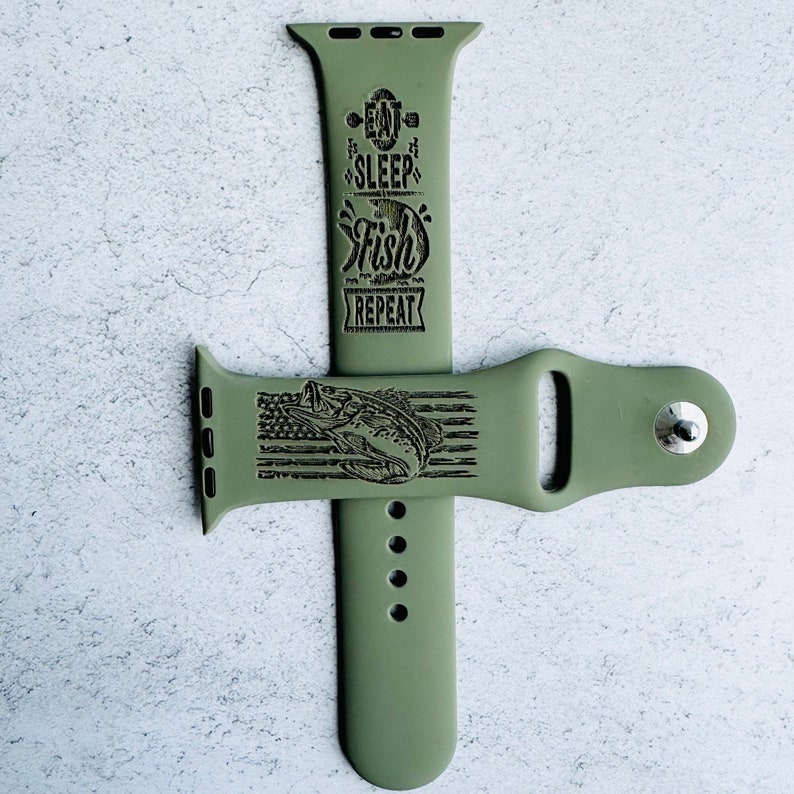 Fishing Engraved Apple Watch Band: Gift for Fishermen - Etsy