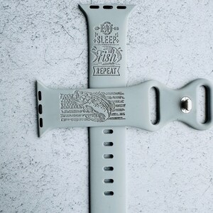 Fishing Engraved Apple Watch Band: Gift for Fishermen - Etsy