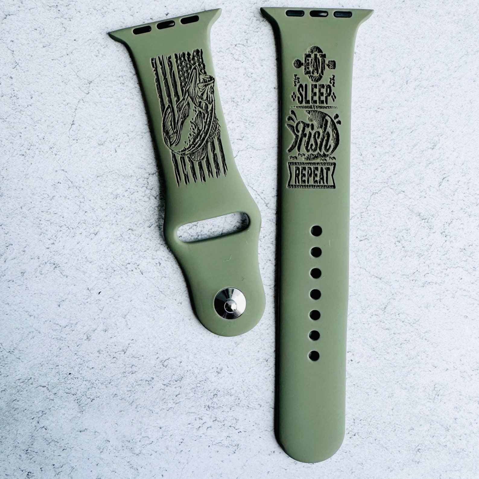 Fishing Engraved Apple Watch Band: Gift for Fishermen - Etsy
