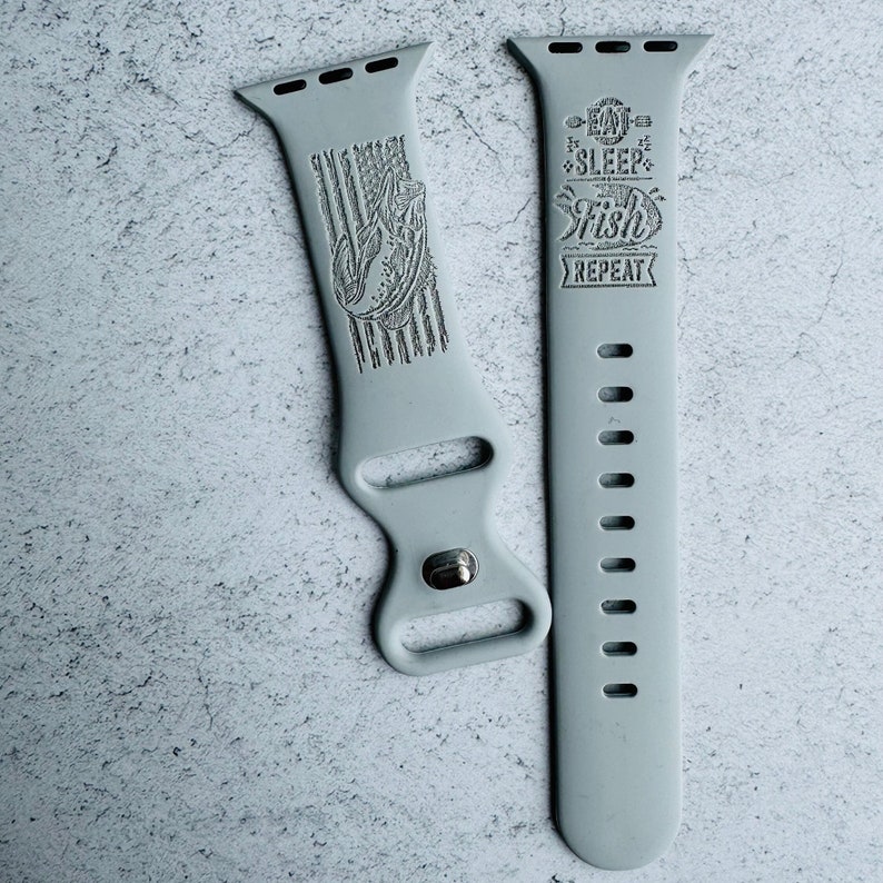 Fishing Engraved Apple Watch Band: Gift for Fishermen - Etsy