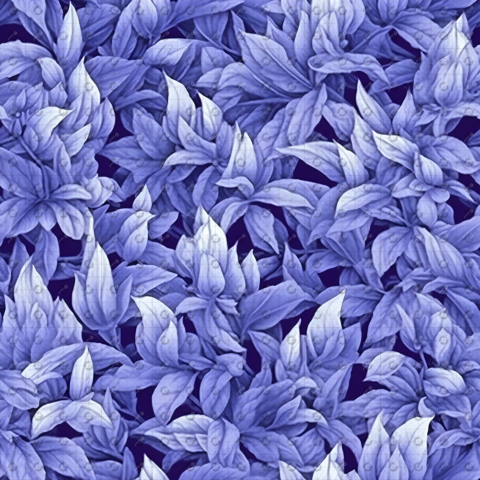 5 Seamless Blue Floral Digital Patterns: Col. 3– DIY, Scrapbooking ...