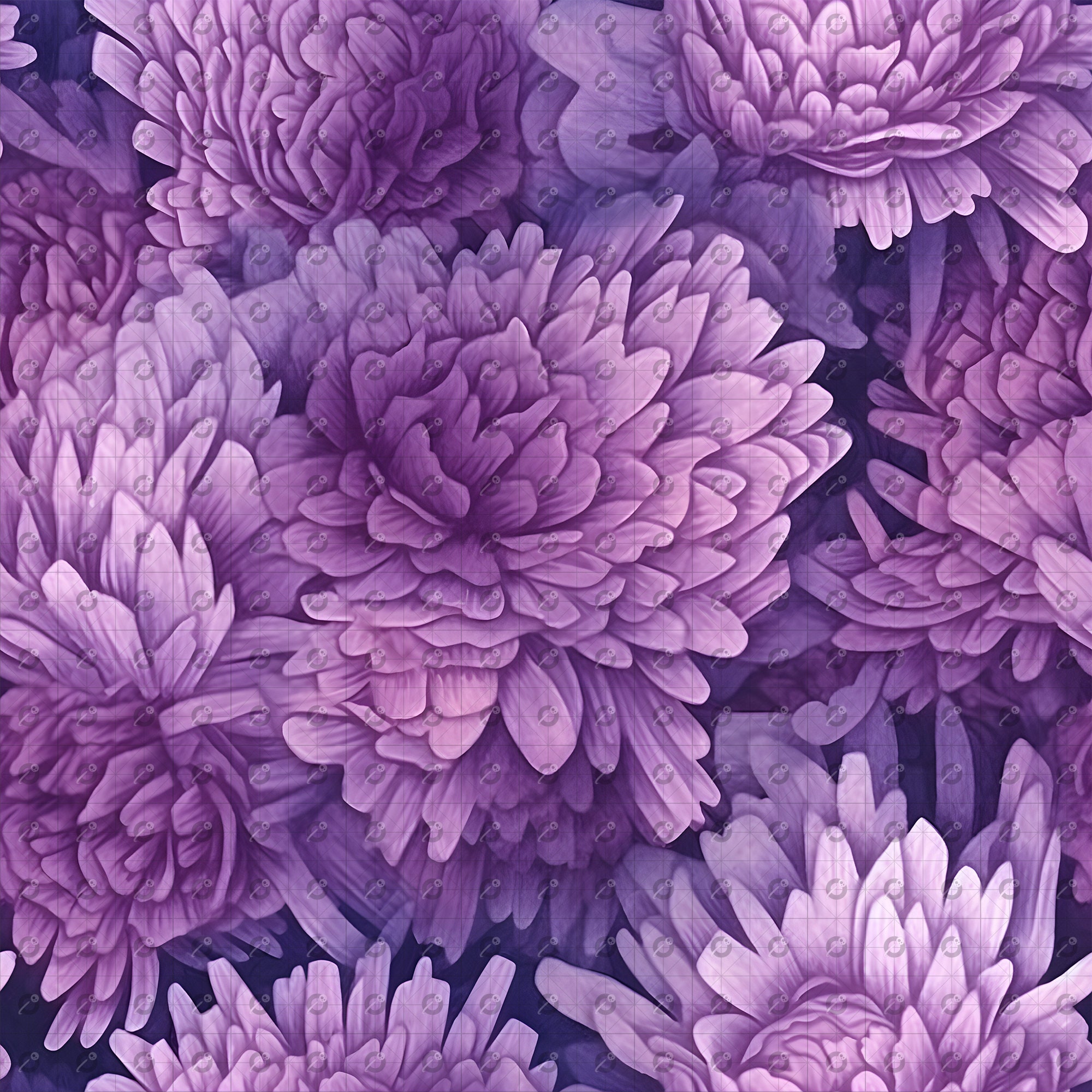 5 Seamless Purple Floral Digital Patterns: Col. 2– DIY, Scrapbooking ...