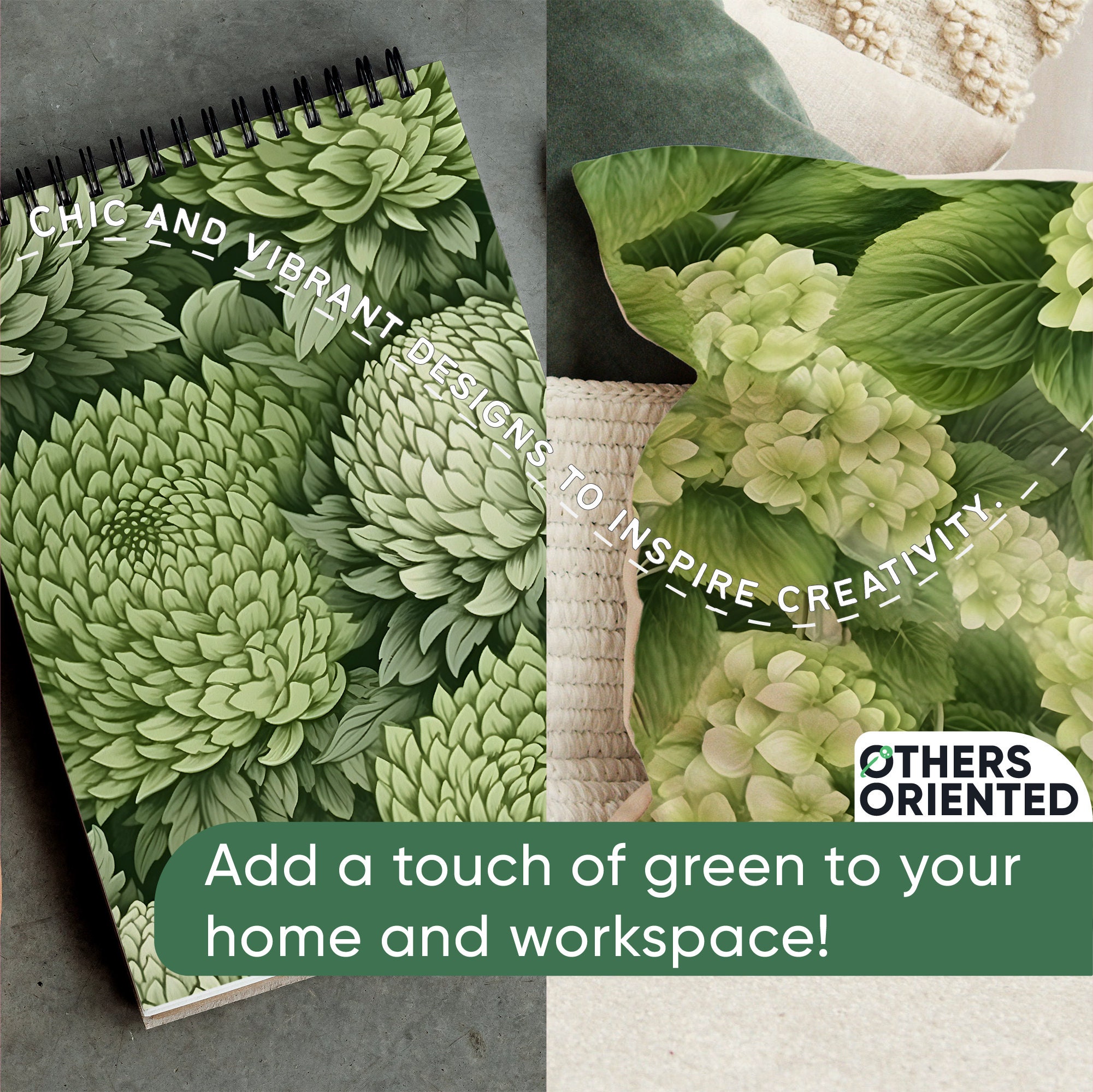 5 Seamless Green Floral Digital Patterns: Col. 1– DIY, Scrapbooking ...