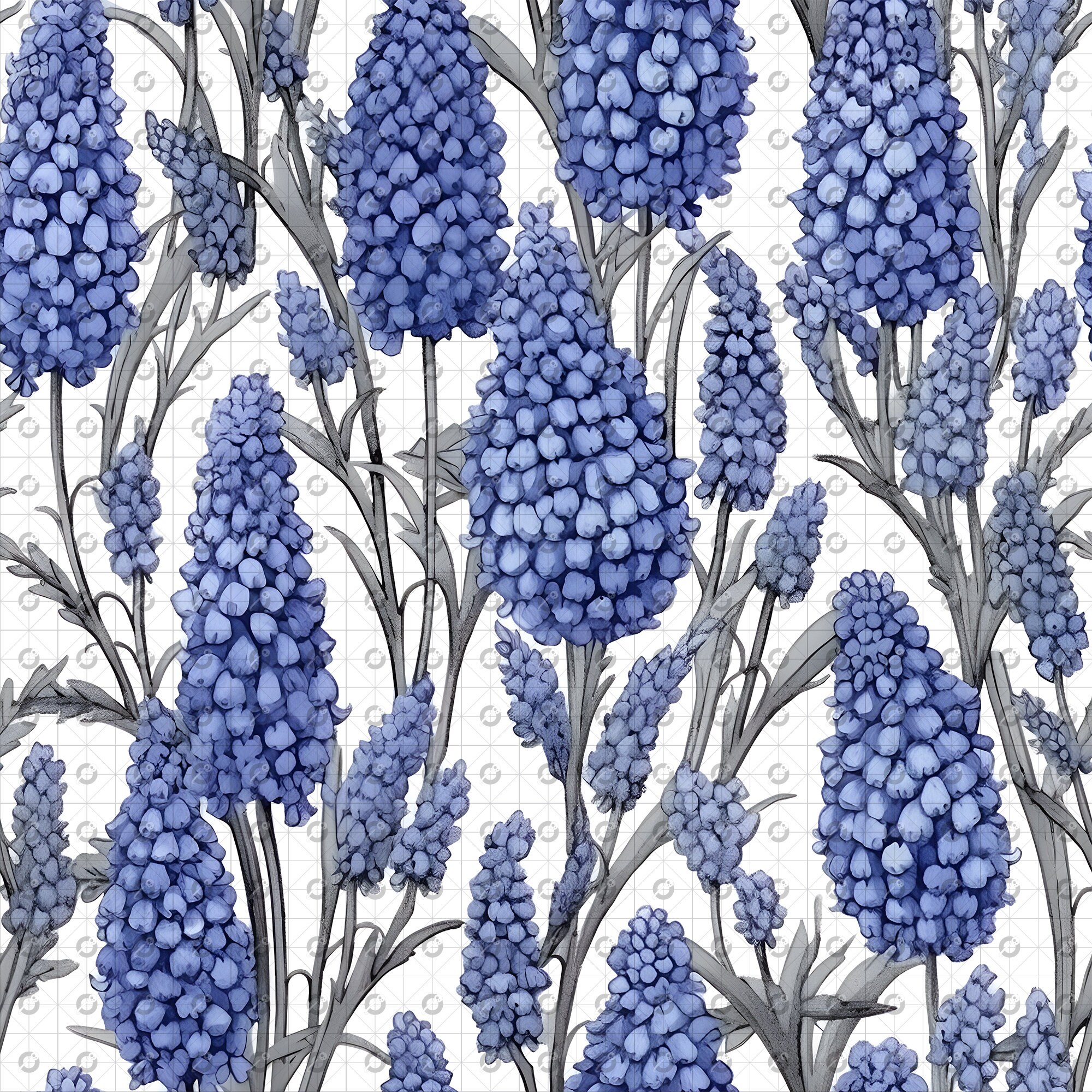 5 Seamless Blue Floral Digital Patterns: Col. 1– DIY, Scrapbooking ...