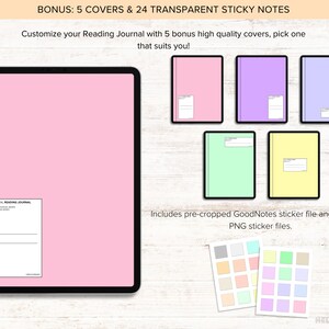 Reading Journal Digital Planner for iPad & Android Gift for Book Lover ...