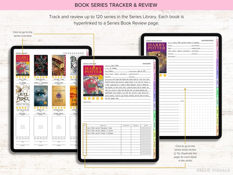 Digital Reading Journal, Digital Reading Planner, Reading Tracker ...