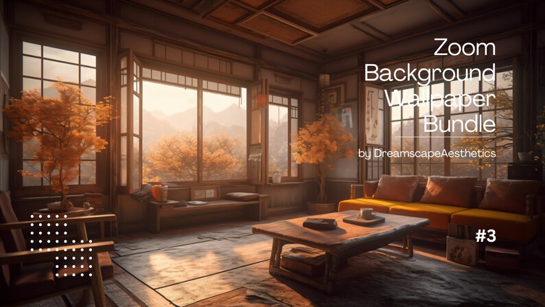 Zoom Background Bundle 4 Zen, Art Deco, Garden, Abstract, Japanese ...