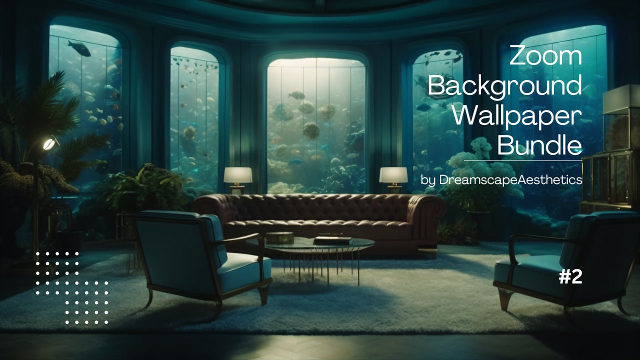 Zoom Background Bundle 1 Aquarium, Art Deco, Under the Sea, Modern ...