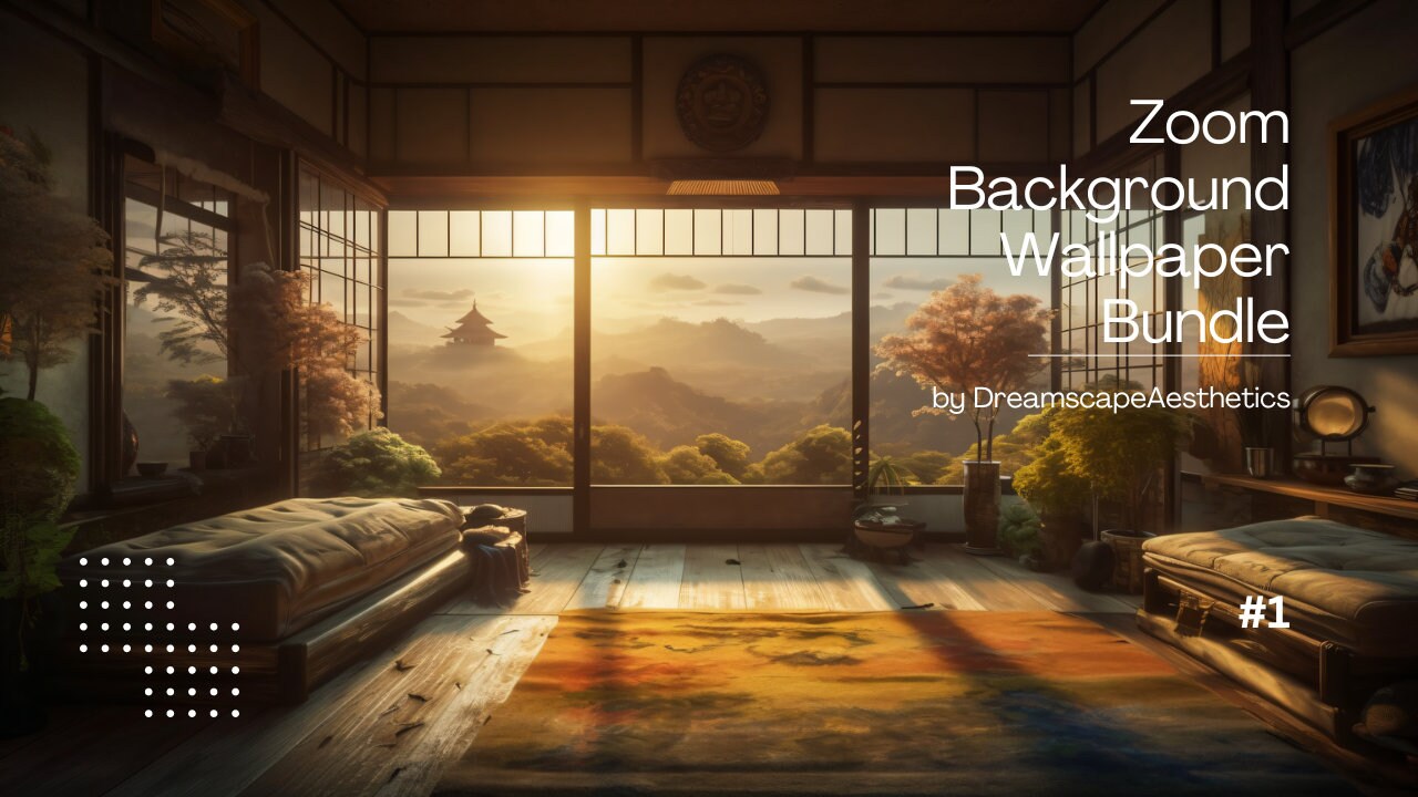 Zoom Background Bundle 4 Zen, Art Deco, Garden, Abstract, Japanese ...