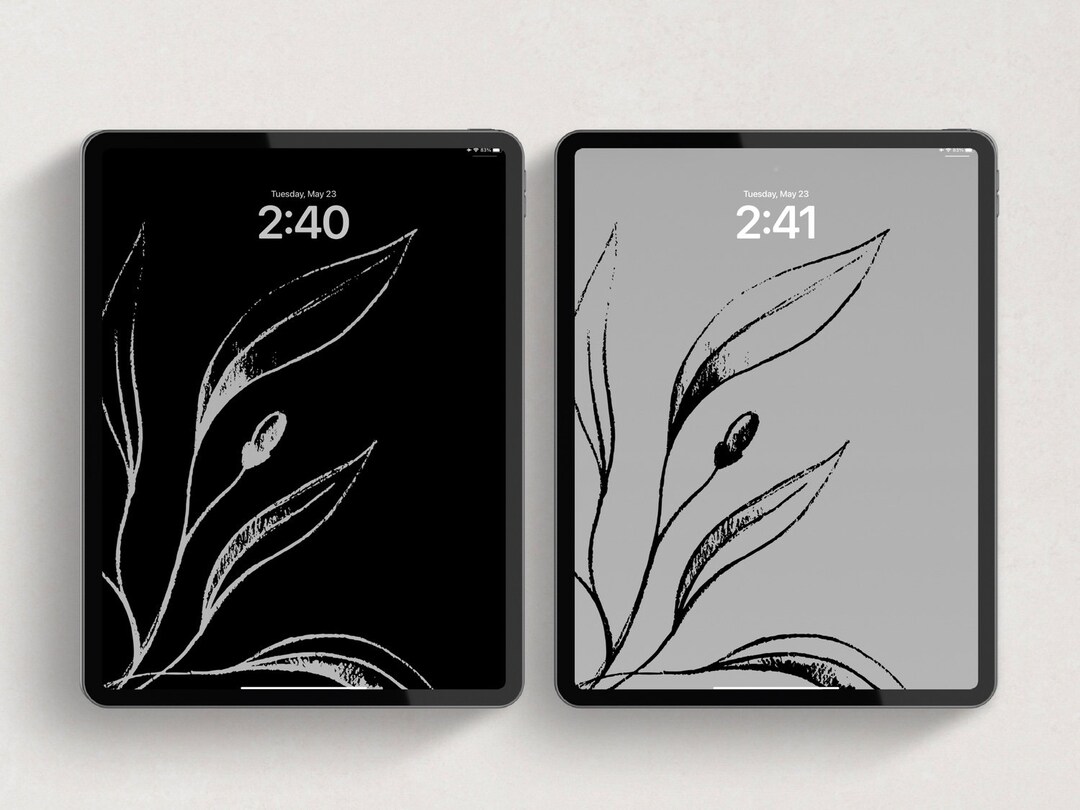 2 Neutral Boho iPad Wallpapers | Dark Mode iPad | Simple iPad Wallpaper ...