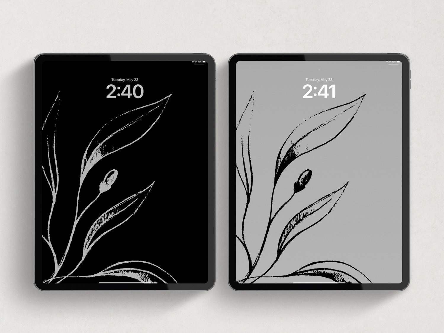 2 Neutral Boho iPad Wallpapers | Dark Mode iPad | Simple iPad Wallpaper ...