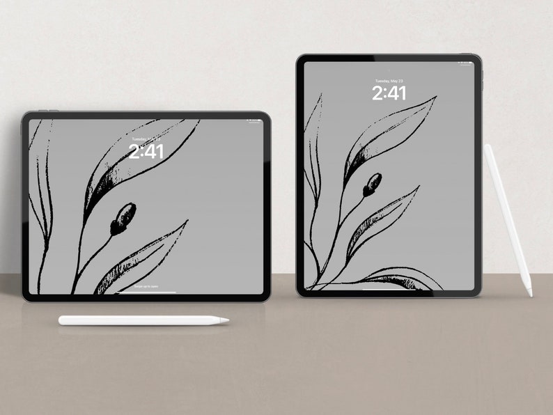 2 Neutral Boho iPad Wallpapers | Dark Mode iPad | Simple iPad Wallpaper ...