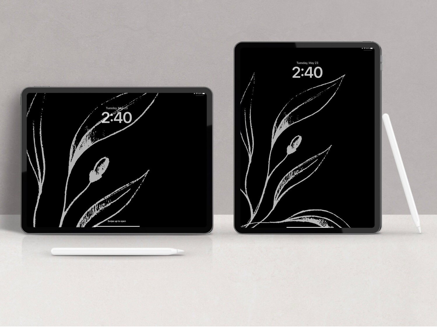 2 Neutral Boho iPad Wallpapers | Dark Mode iPad | Simple iPad Wallpaper ...