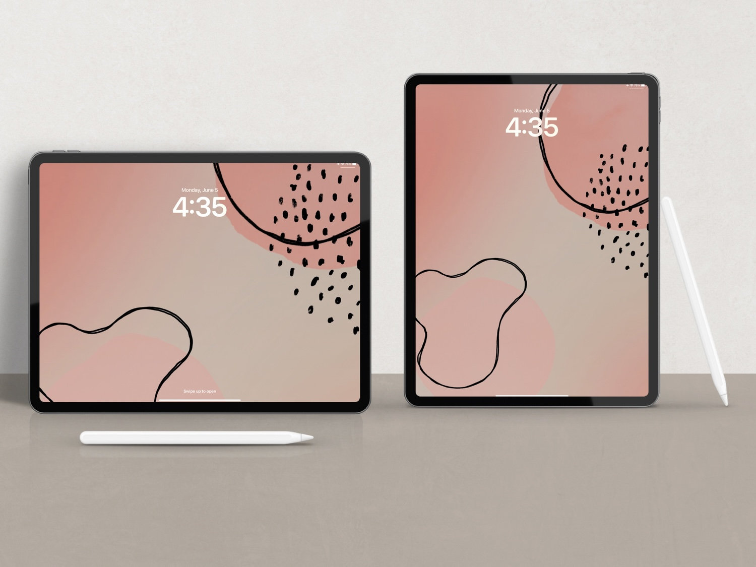 2 Minimal Ipad Wallpapers Simple Ipad Wallpaper Neutral - Etsy